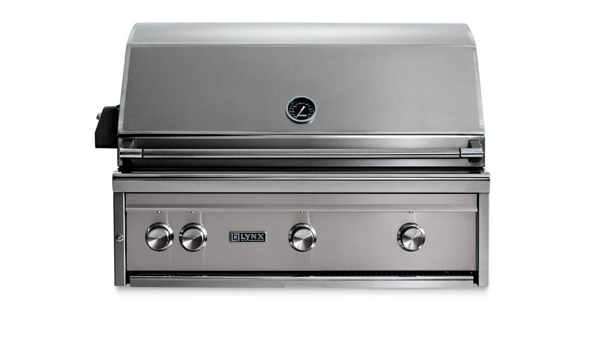 Lynx 36" Built-In Grill w/ Rotisserie in Limestone - L36R-3-LSLP ...