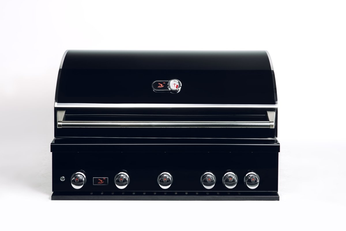 Bonfire Built-In 500 Burner Black Gas Grill with Rotisserie Kit and ...