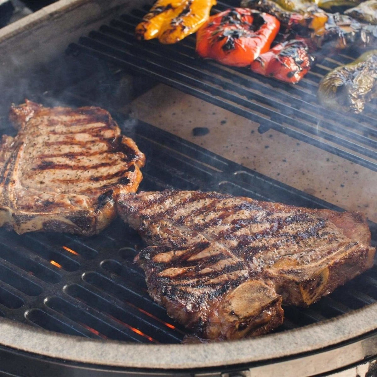 Primo Half Moon Cast Iron Searing Grate For Oval Junior - PG00363 ...